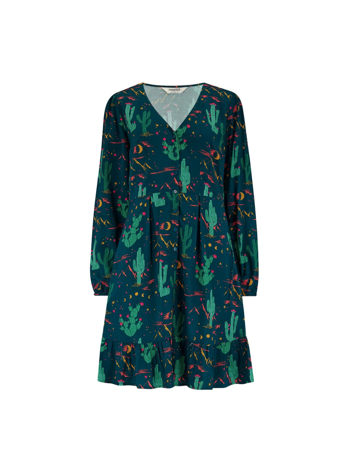 Sugarhill Brighton Bibi Mini Tea Dress in Navy Night Desert