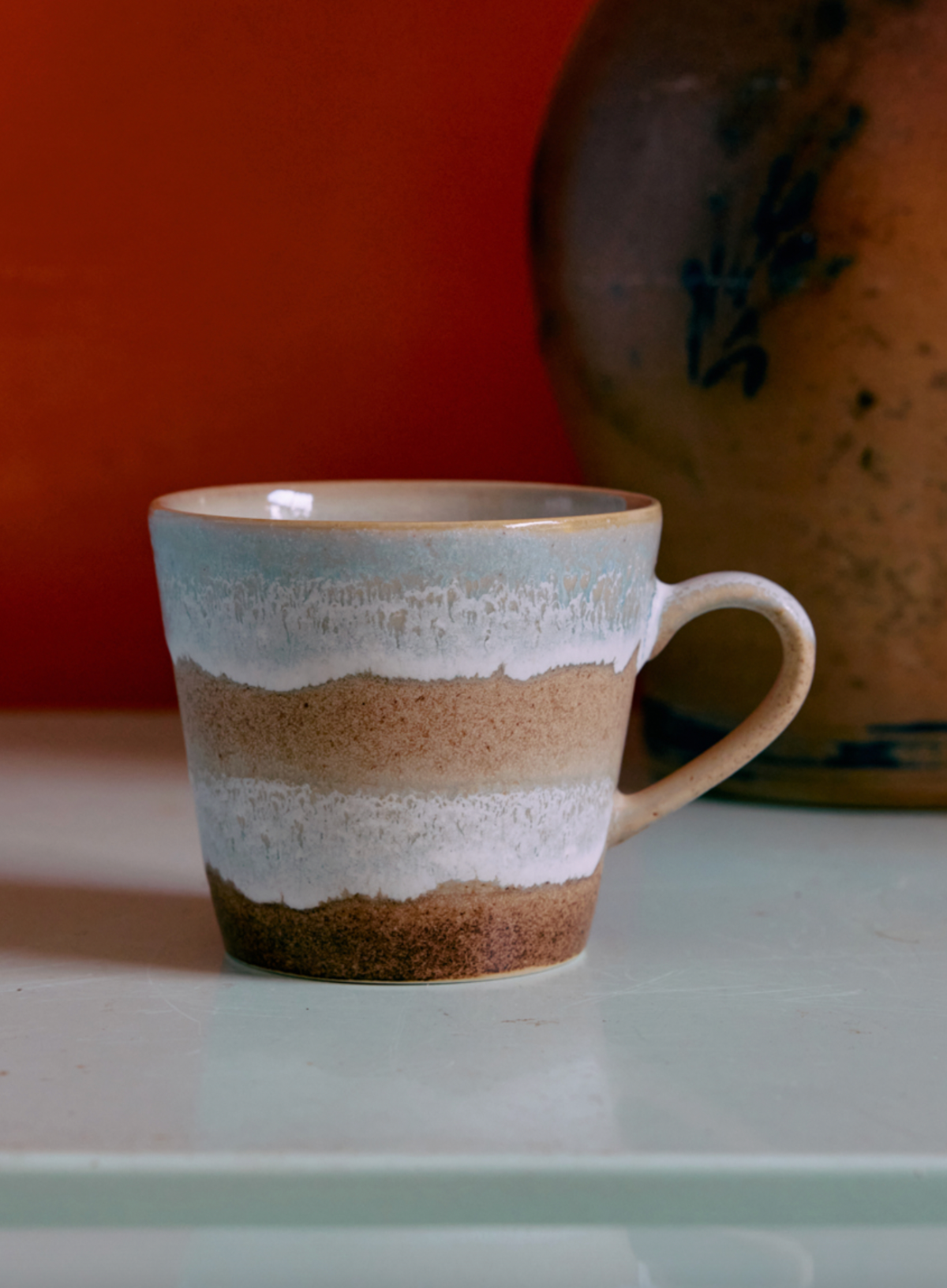 HK Living 70s Ceramics Cappuccino Mug in Skyline