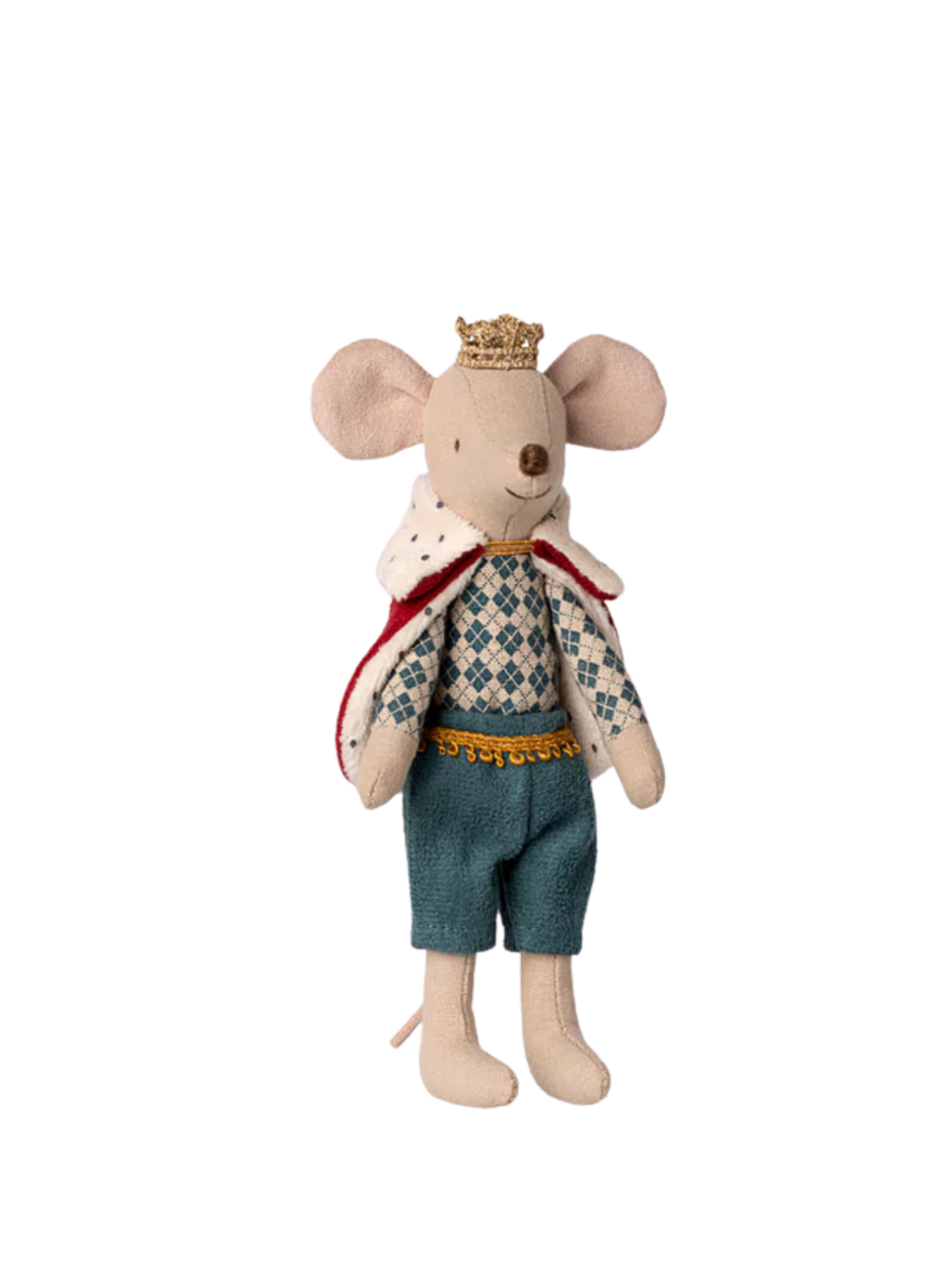 Maileg King Mouse Dad with Carry Castle Box