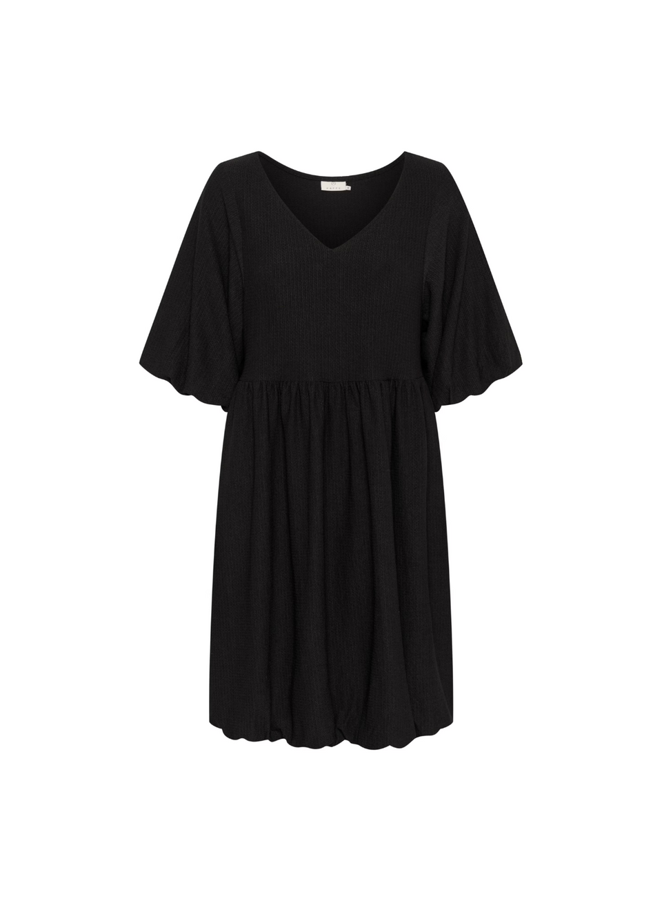 Kaffe Nani Balloon Dress in Black Deep