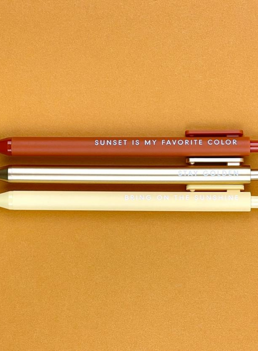 Sunshine Jotter Gel Pen: Set of 3 from Ruff House Print Shop – Nomad ...
