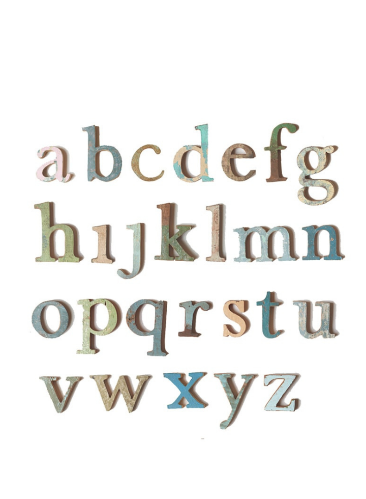 Wooden Alphabet Letters Lowercase